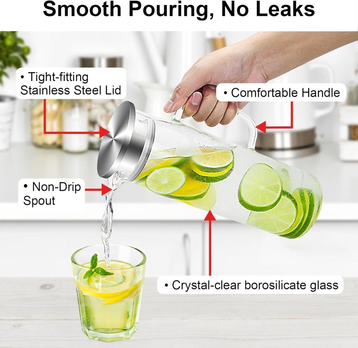 Glass Pitcher with Lid - Save 50% Until the 29/02/2024 - Encyclopedia ...