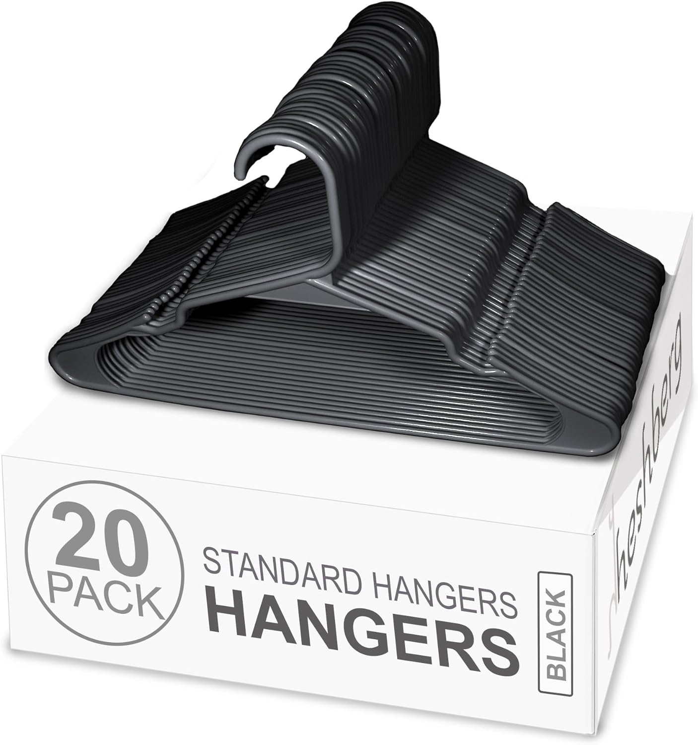 Elevate Your Wardrobe with Heshberg Plastic Notched Hangers ...