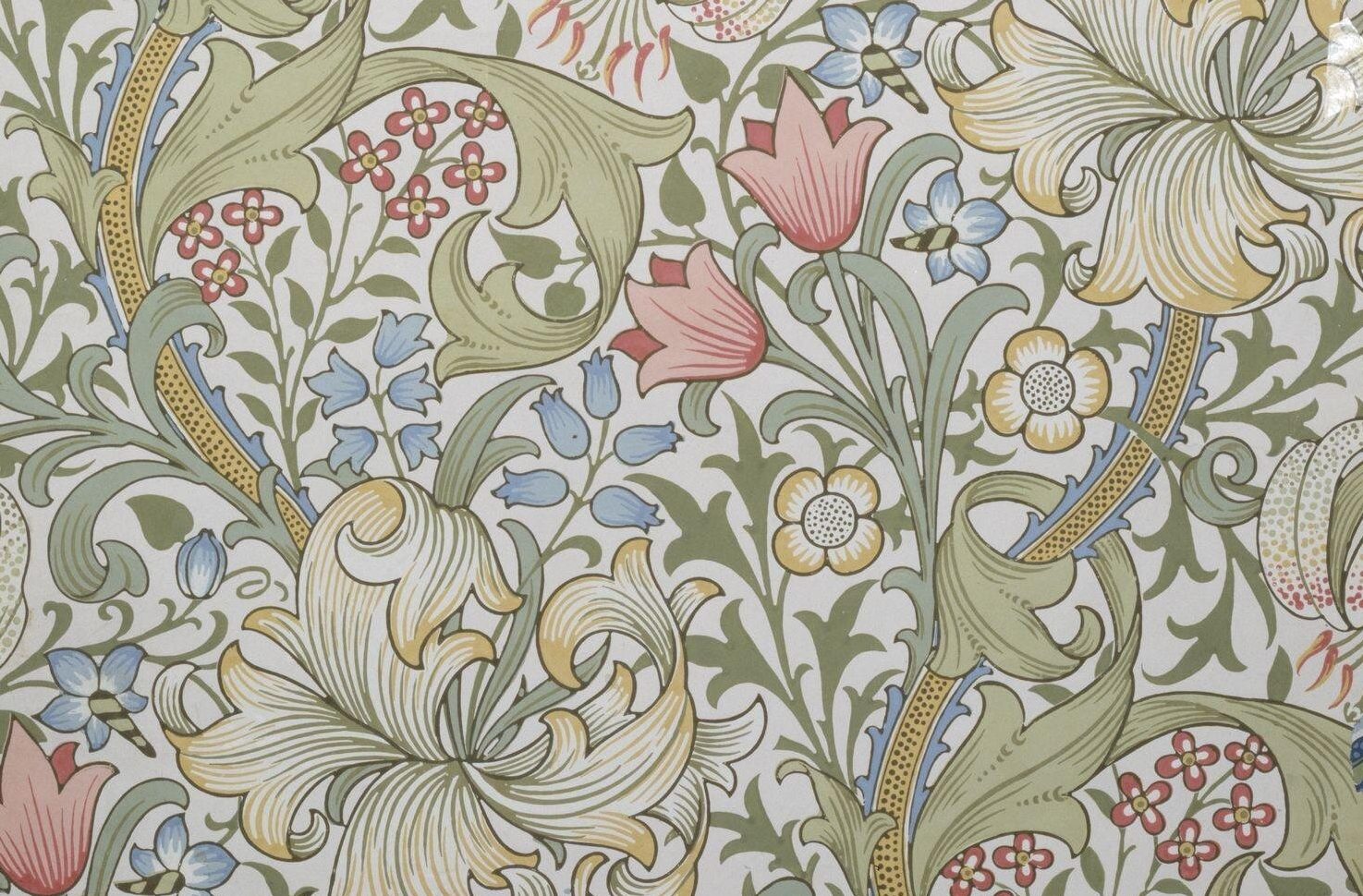 Golden Lily Wallpaper a Case Study - Arts and Craft Movement ...
